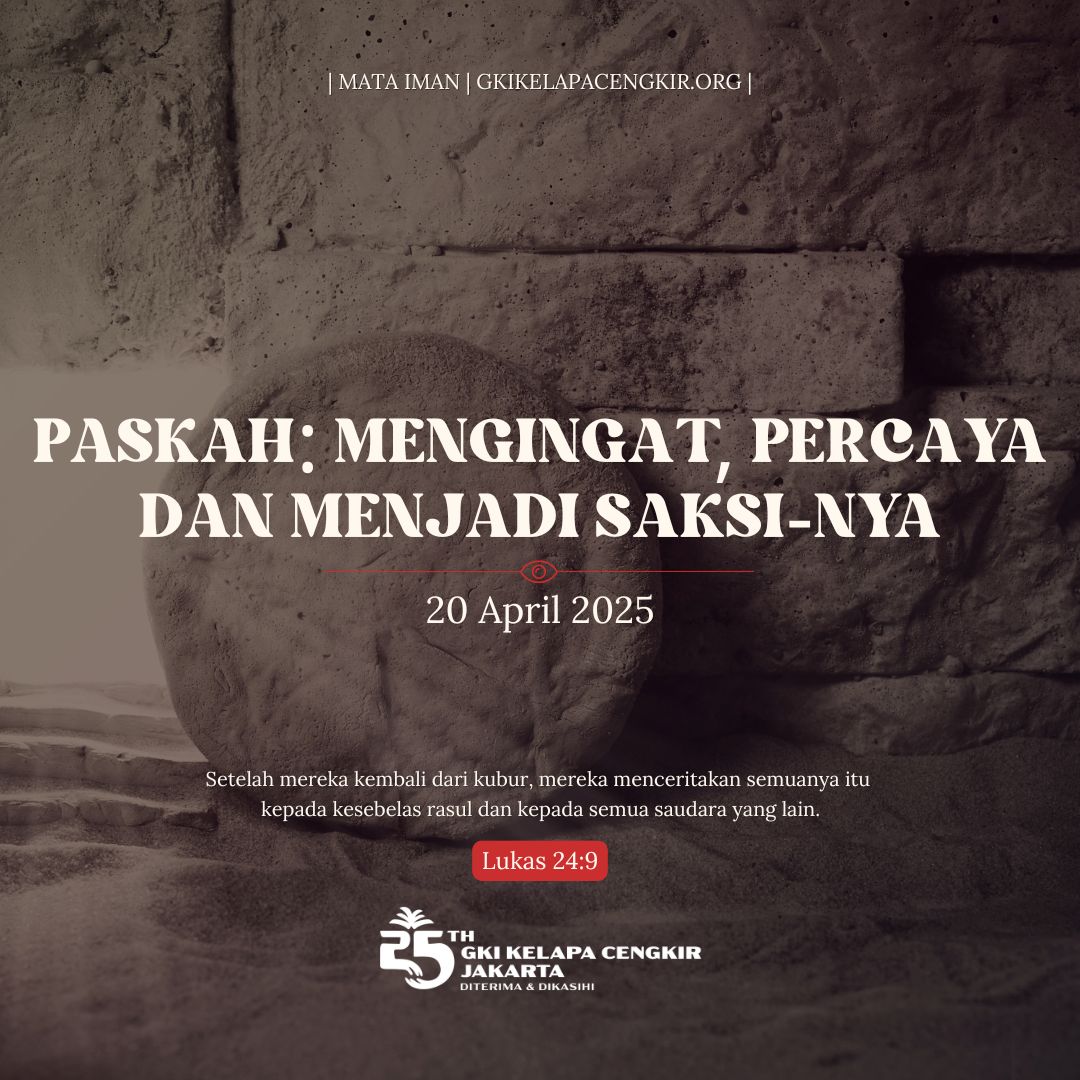 Paskah: Mengingat, Dan Menjadi Saksi-Nya - Mata Iman #1848